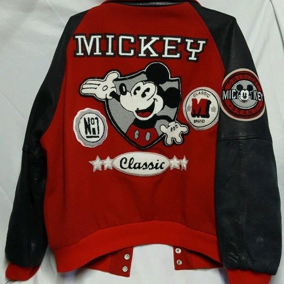 Disney | Jackets & Coats | Mickey Mouse Vintage 9s Varsity Letterman ...